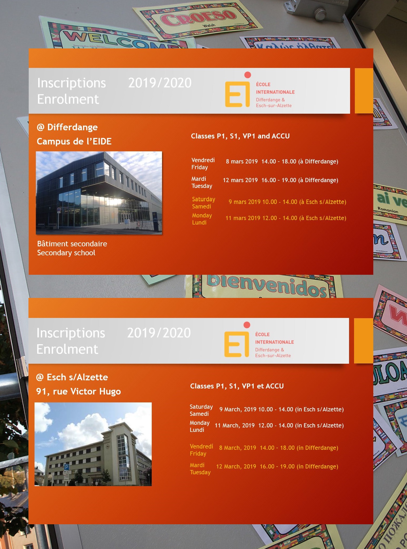 Ecole Internationale de Differdange > Home